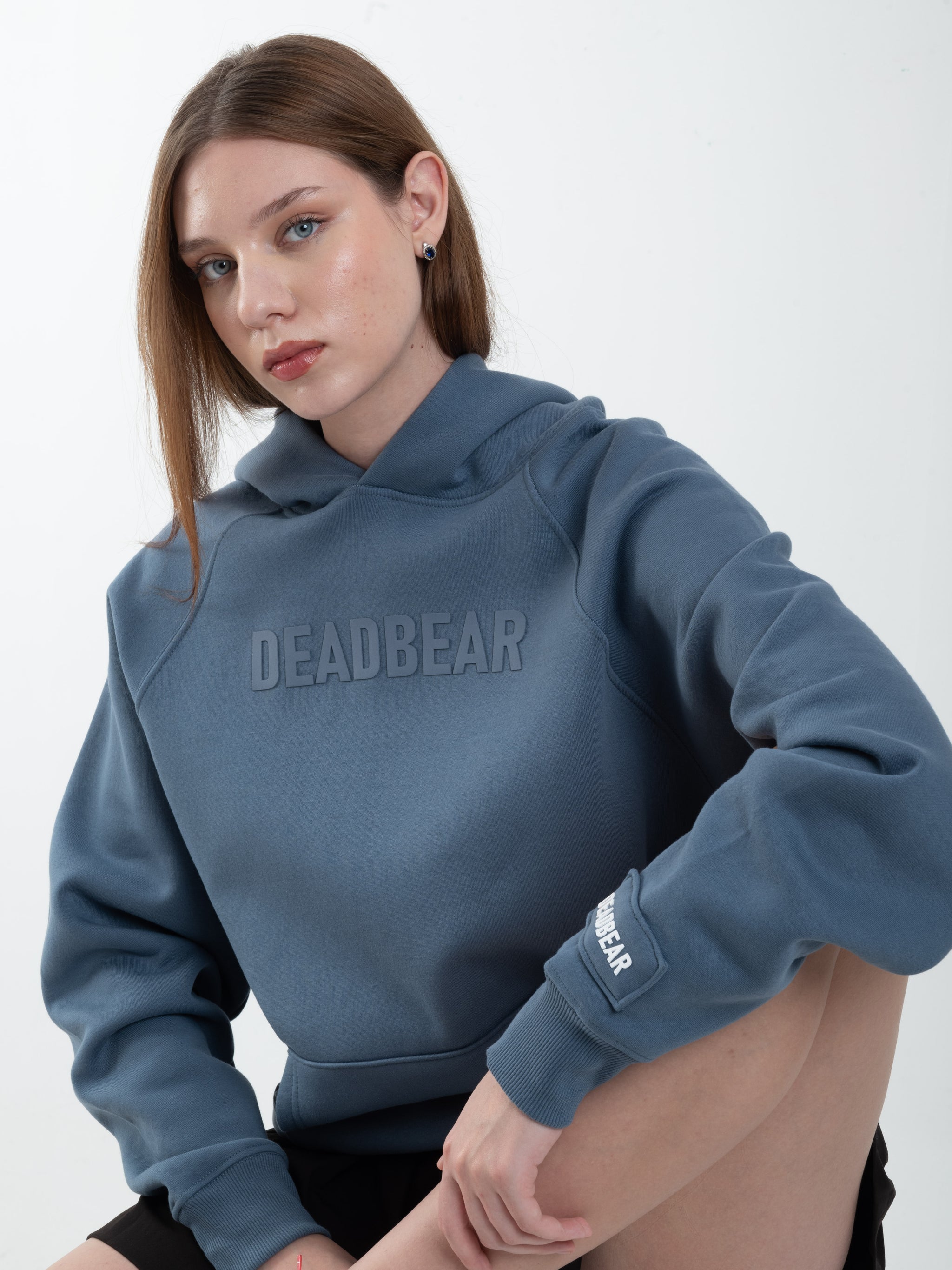 Basic Slate Blue Hoodie – DEADBEAR INDIA